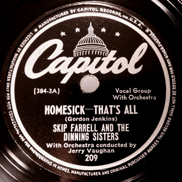 Homesick—That's All / Love Letters by Skip Farrell and The Dinning ...