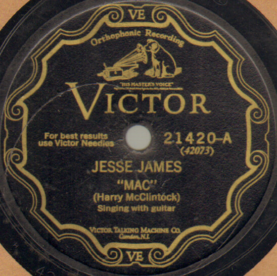 Jesse James / Sam Bass by "Mac" (Harry McClintock) (Single, Traditional ...