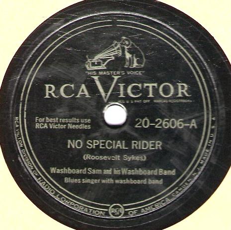 No Special Rider / Ramblin' With That Woman by Washboard Sam (Single ...