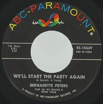 We'll Start the Party Again / Wait Johnny for Me by Bernadette Peters ...