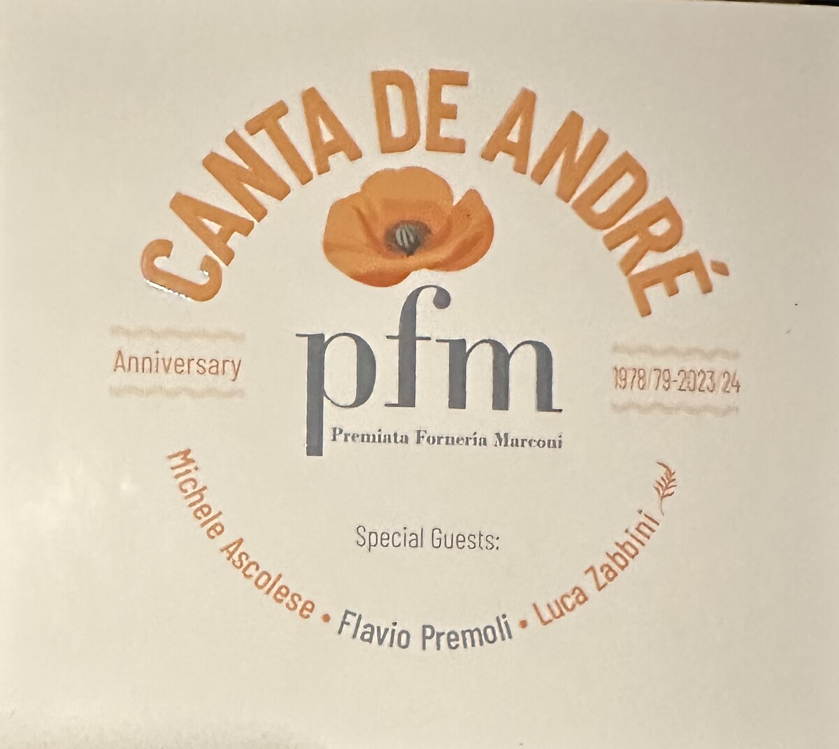 Canta De André (Anniversary 1978/79-2023/24) by Premiata Forneria ...