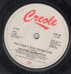 You Can't Run From Love by Maxine Singleton (Single, Boogie): Reviews ...