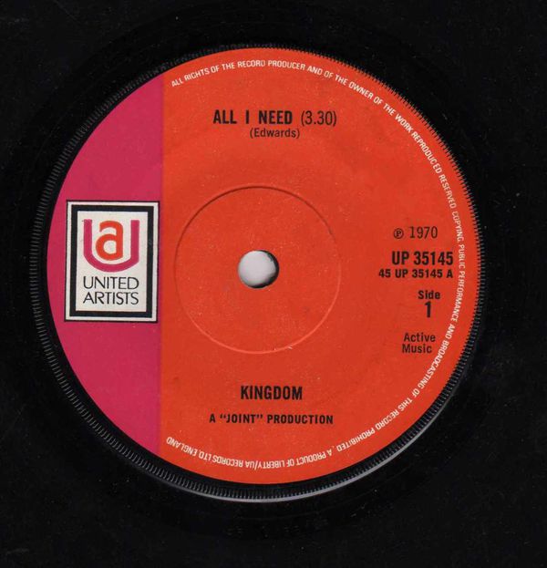 All I Need / Nothing Could Get Better by Kingdom (Single, Hard Rock ...