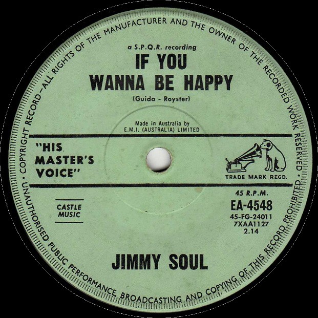 If You Wanna Be Happy / Don't Release Me by Jimmy Soul (Single; HMV; EA-4548): Reviews, Ratings ...