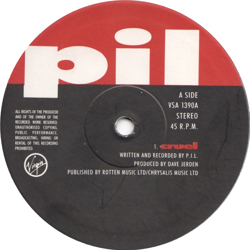 Cruel / Love Hope / Happy by PiL (Single; Virgin; VSA 1390): Reviews ...