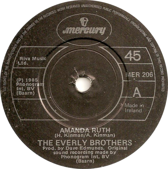 Amanda Ruth / Born Yesterday by The Everly Brothers (Single): Reviews ...
