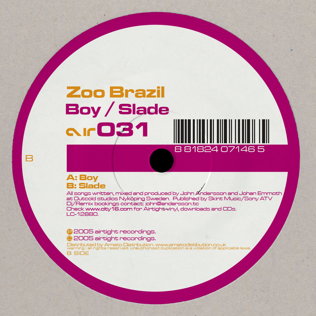 Boy / Slade by Zoo Brazil (Single; Airtight): Reviews, Ratings, Credits ...