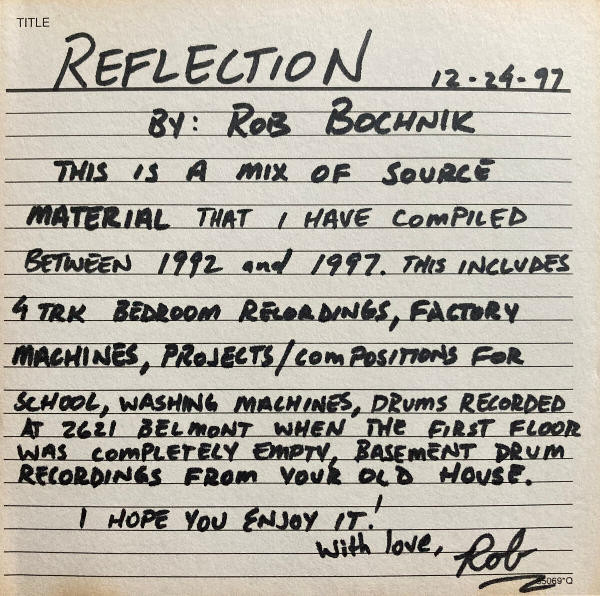 Reflection by Rob Bochnik (Album; n/a; n/a): Reviews, Ratings, Credits, Song list - Rate Your Music
