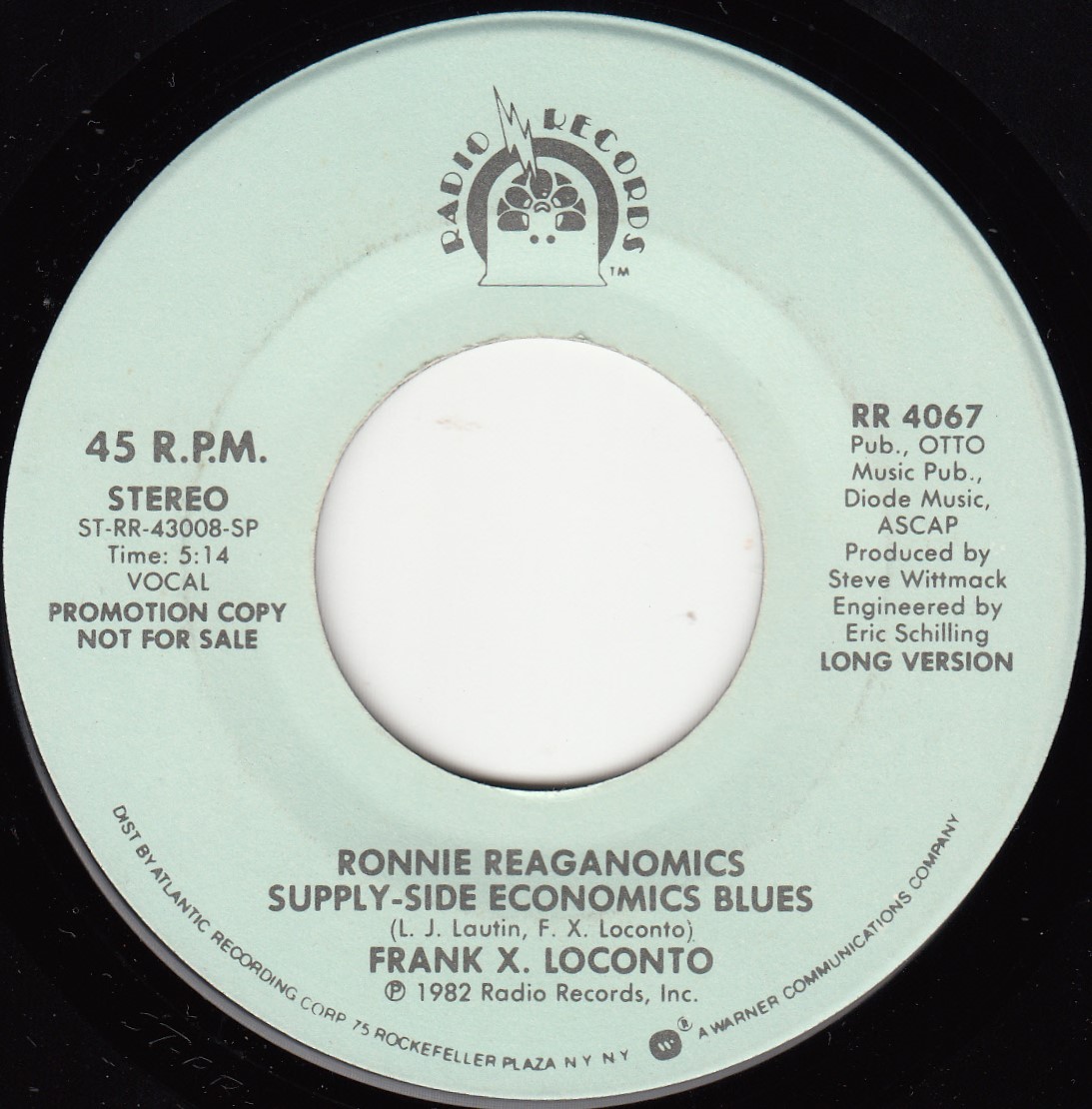 Ronnie Reaganomics Supply-Side Economics Blues by Frank X. Loconto ...