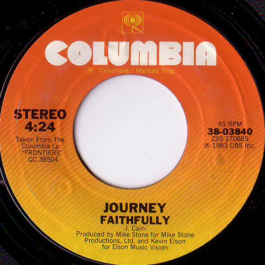 Faithfully / Frontiers by Journey (Single; Columbia; 38-03840): Reviews ...