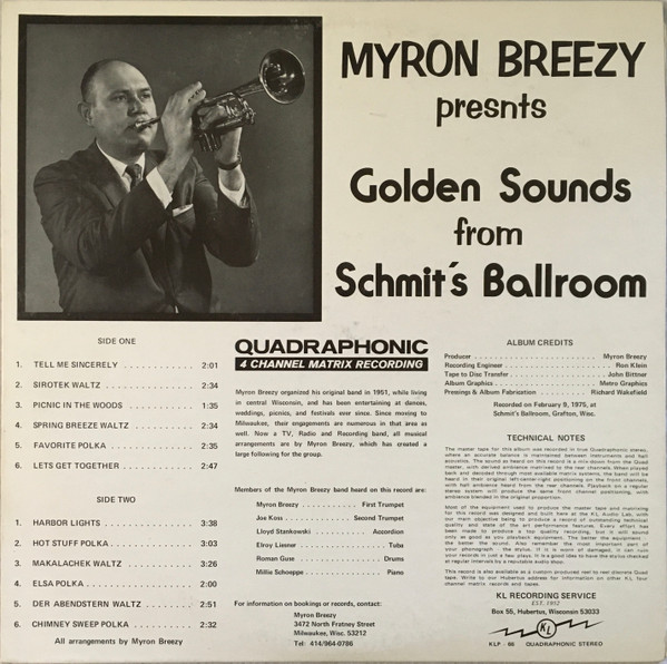 Golden Sounds From Schmit's Ballroom by Myron Breezy (Album): Reviews ...
