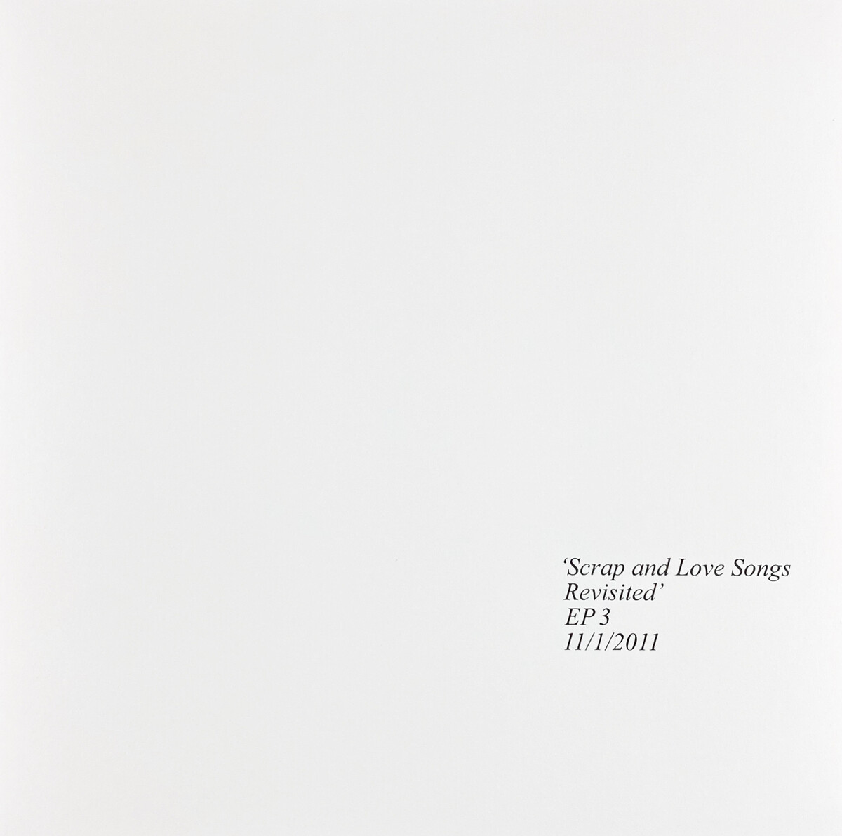 Scrap and Love Songs Revisited by Porches (EP; MISC59): Reviews ...