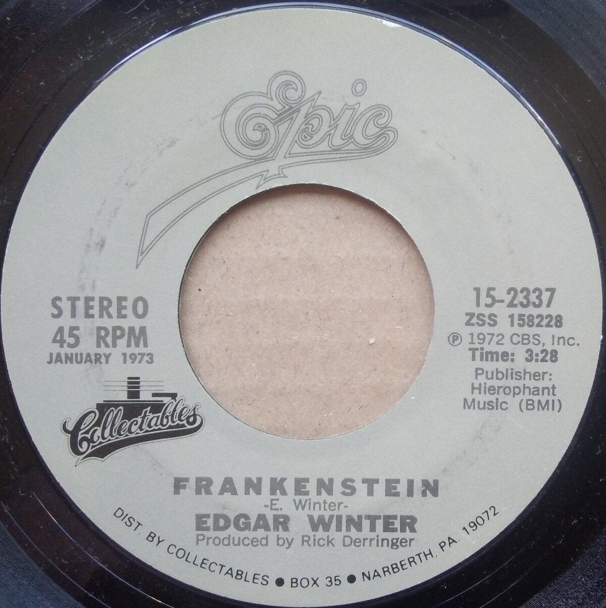 Frankenstein / Free Ride by The Edgar Winter Group (Single; Epic; 15 ...