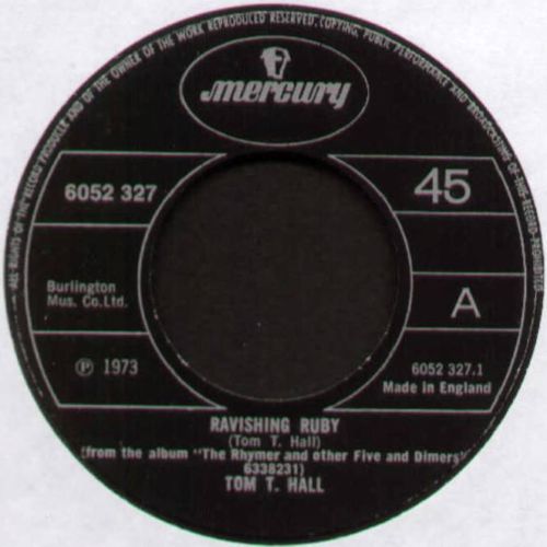 Ravishing Ruby / That's How I Got to Memphis by Tom T. Hall (Single ...