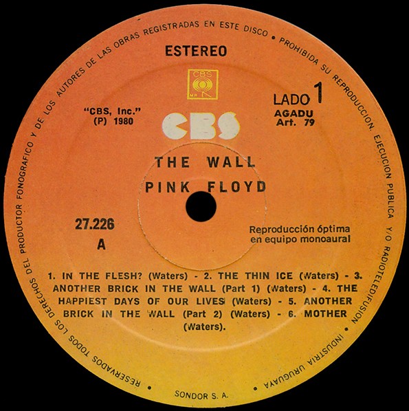 The Wall by Pink Floyd (Album; CBS; 27.226/227): Reviews, Ratings ...