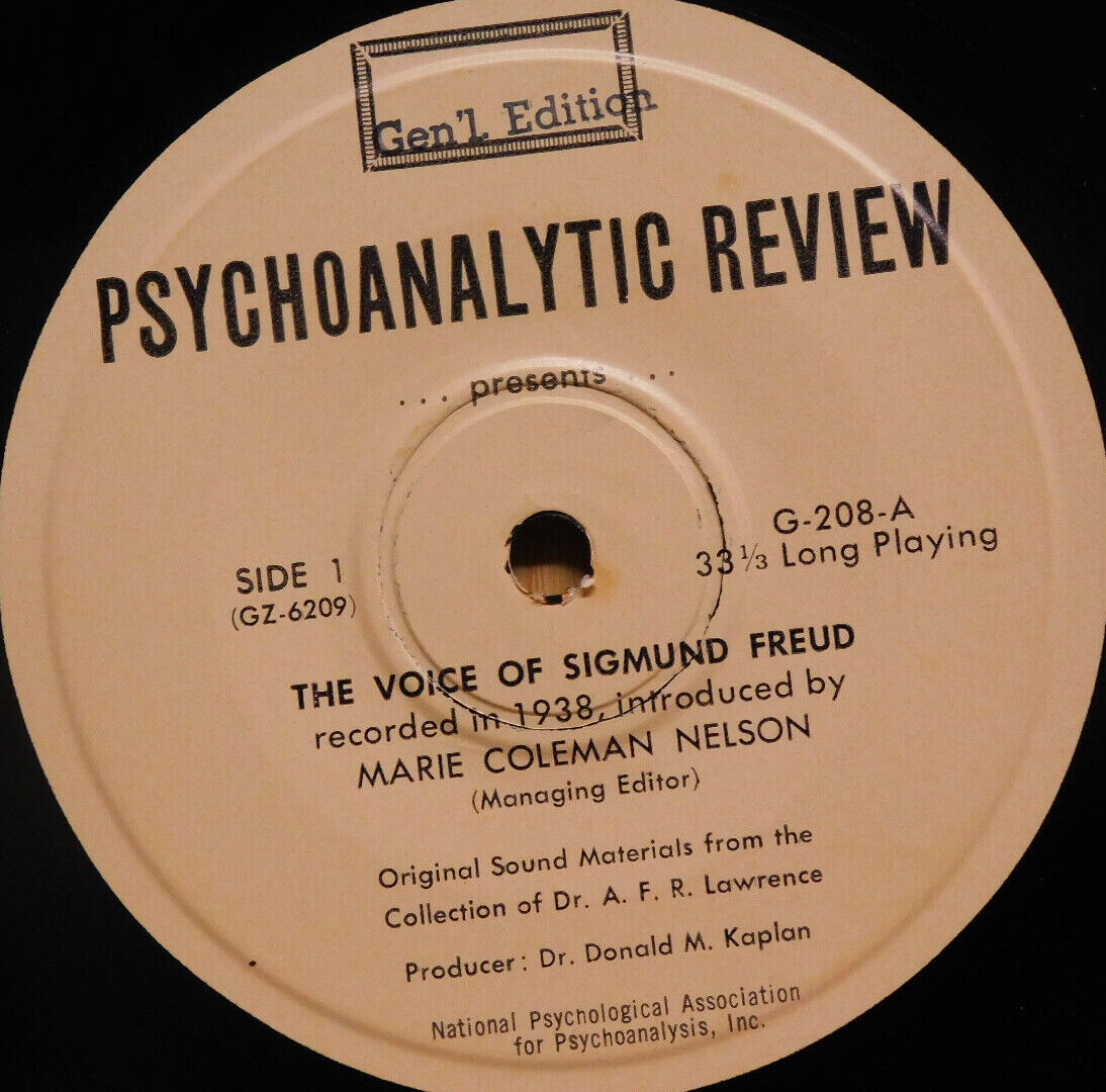 The Voice of Sigmund Freud / The Voice of Theodor Reik by Sigmund Freud ...