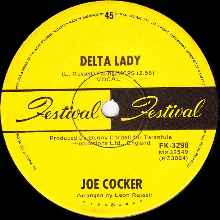 Delta Lady / She's So Good to Me by Joe Cocker (Single; Festival; FK ...