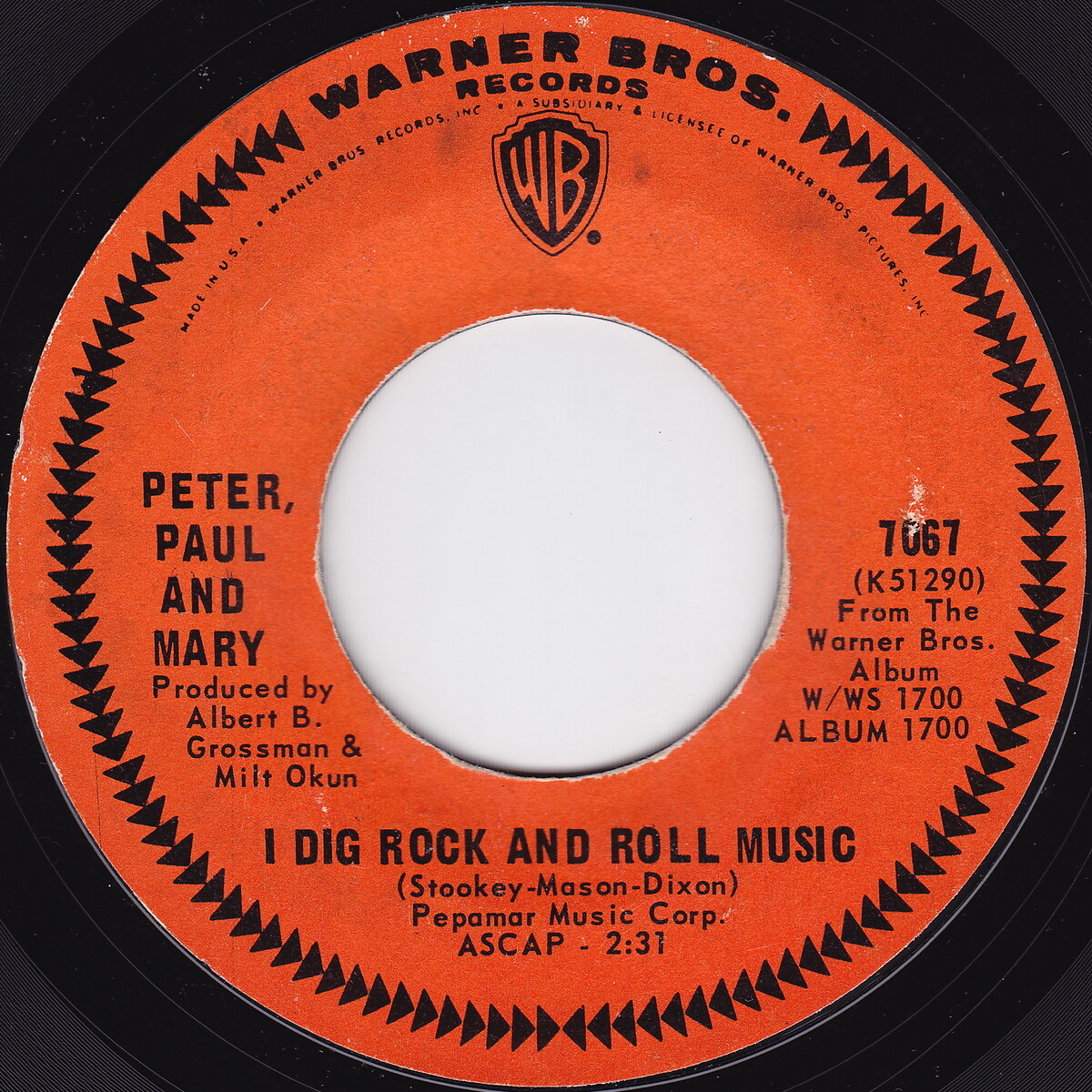 I Dig Rock and Roll Music / The Great Mandella by Peter, Paul and Mary ...