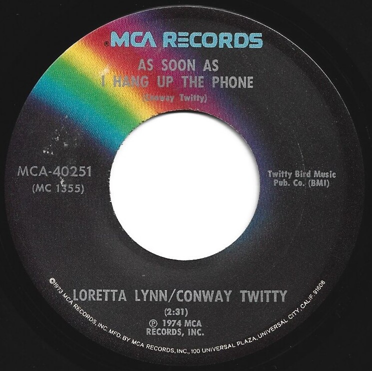 As Soon as I Hang Up the Phone / A Lifetime Before by Loretta Lynn / Conway Twitty (Single ...