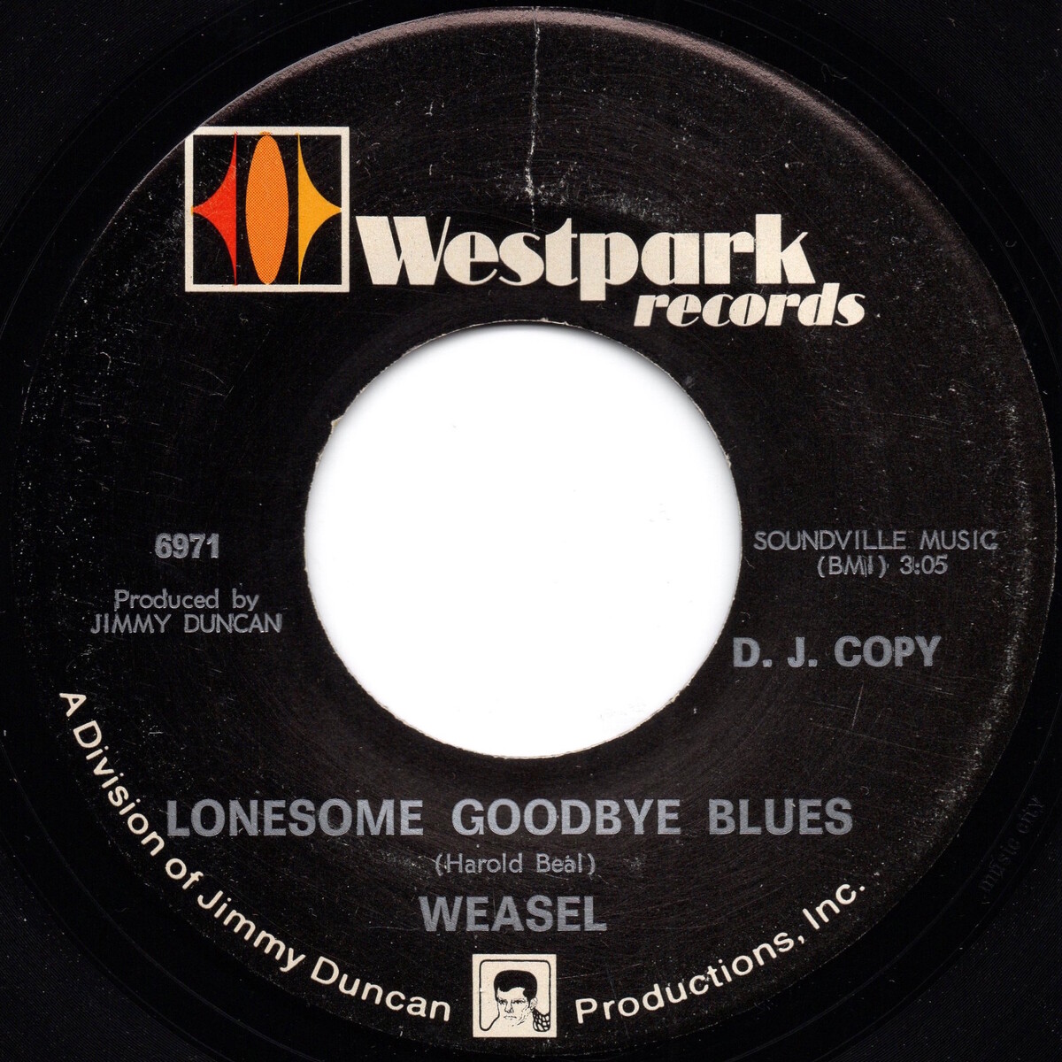 Lonesome Goodbye Blues / 24th Goodwill Street by Weasel (Single ...