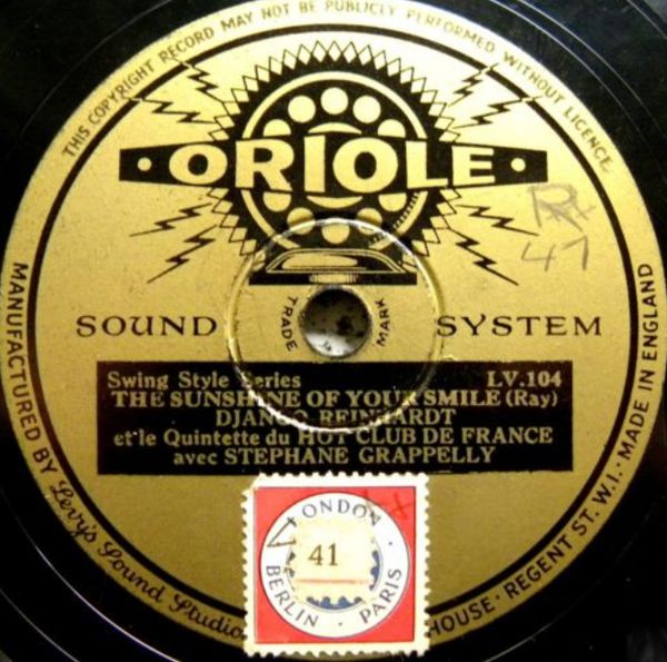 Sweet Sue, Just You / The Sunshine of Your Smile by Django Reinhardt et ...