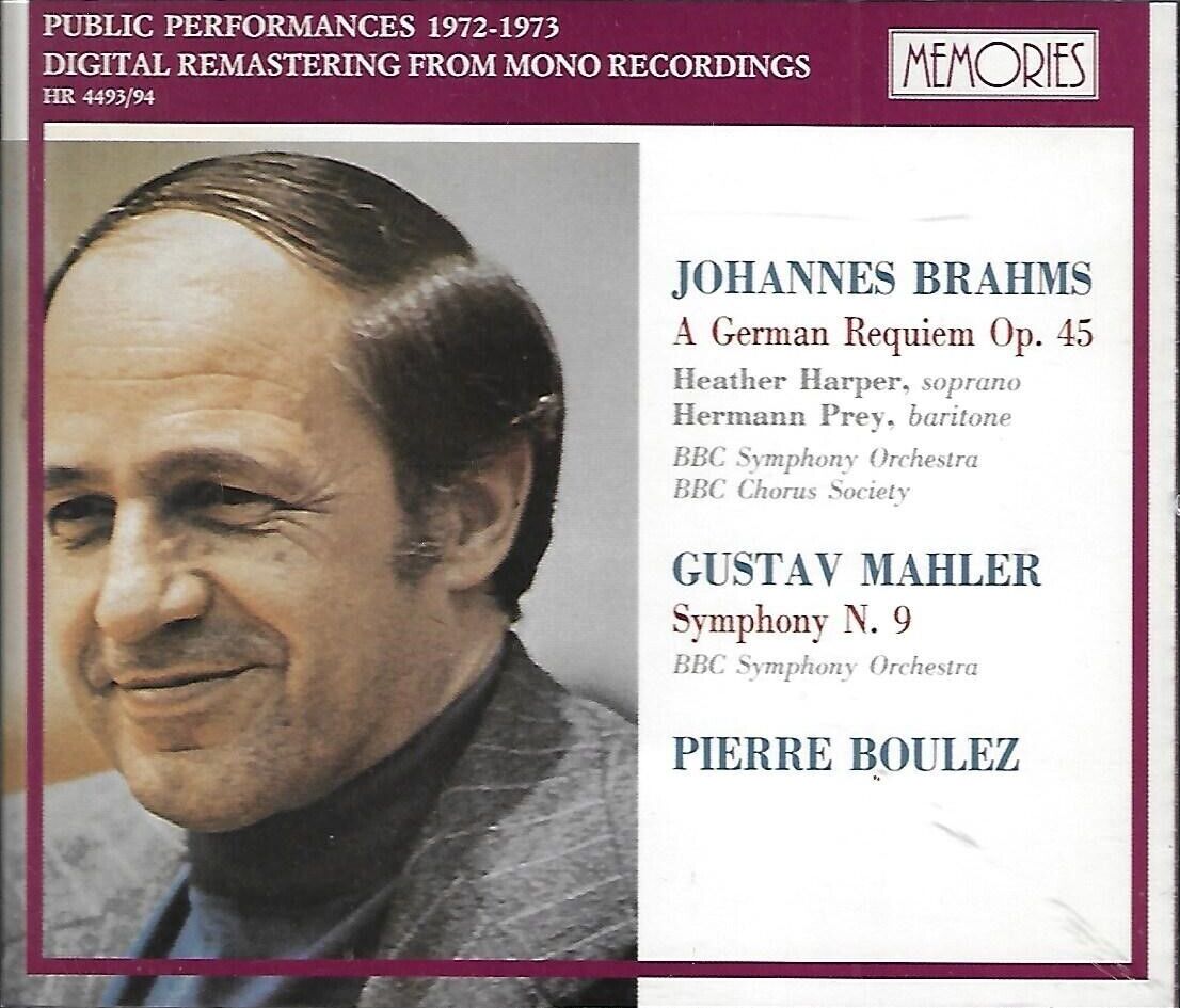 A German Requiem, Op. 45 / Symphony No. 9 by BBC Symphony Orchestra ...