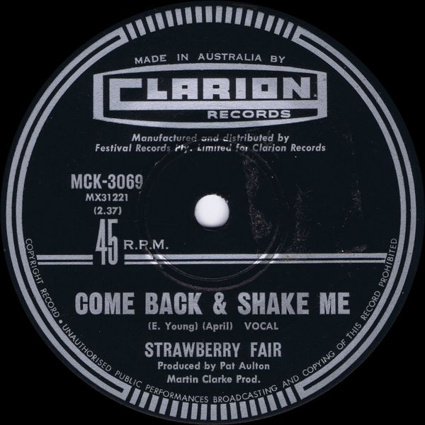 Come Back & Shake Me / Things We Said Today by Strawberry Fair (Single ...