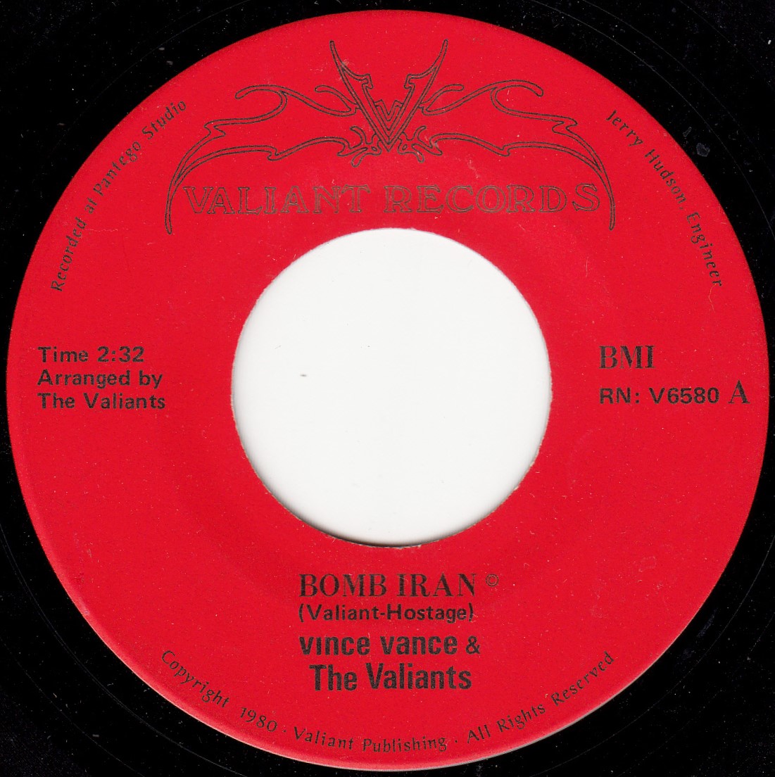 Bomb Iran / Bye-Bye, Baby by Vince Vance and the Valiants (Single ...