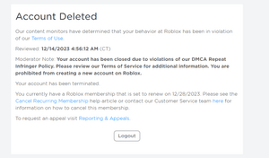 artists that have gotten my roblox account terminated - Rate Your Music