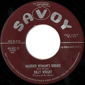 Billy Wright - Married Woman's Boogie - Rate Your Music