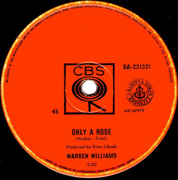 Only a Rose / I Wake Up Crying by Warren Williams (Single): Reviews ...