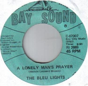 A Lonely Man's Prayer / Bony Moronie by The Bleu Lights (Single, Doo ...