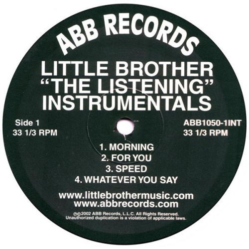 The Listening: Instrumentals by Little Brother (Additional release ...