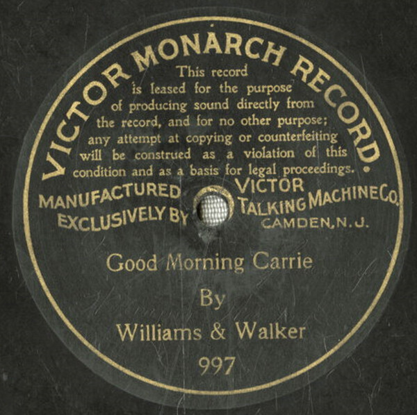 Good Morning Carrie by Williams & Walker (Single; Victor Monarch; 997): Reviews, Ratings ...