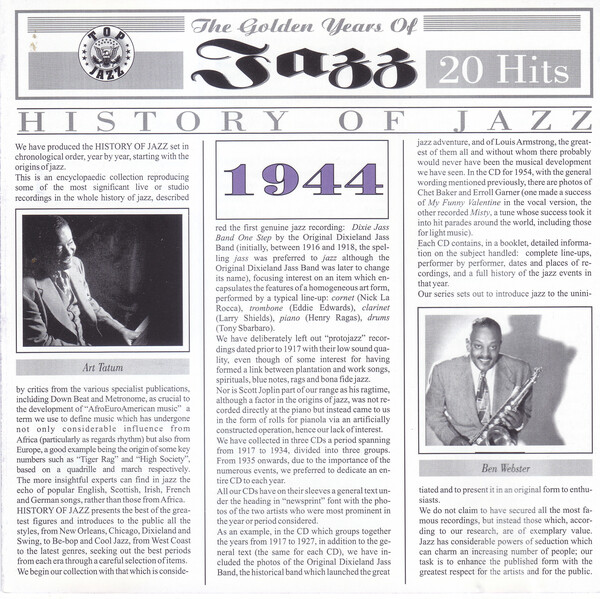 History of Jazz: 1944 by Various Artists (Compilation, Jazz): Reviews ...