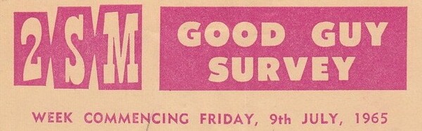 2SM Top 30 - 09 July 1965 - Sydney NSW Australia - Rate Your Music