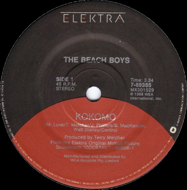 Kokomo / Tutti Frutti by The Beach Boys / Little Richard (Single; Elektra; 7-69385): Reviews ...