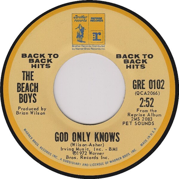 God Only Knows / Caroline, No by The Beach Boys (Single, Baroque Pop ...