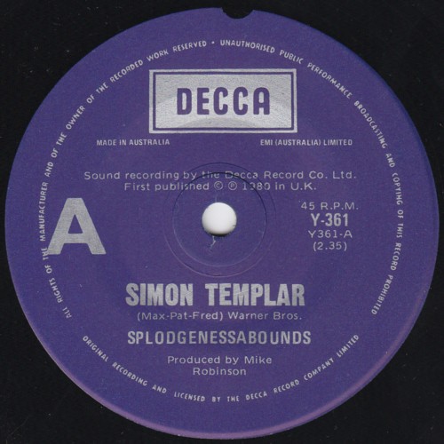 Simon Templar / Michael Booth's Talking Bum / Two Pints of Lager by ...