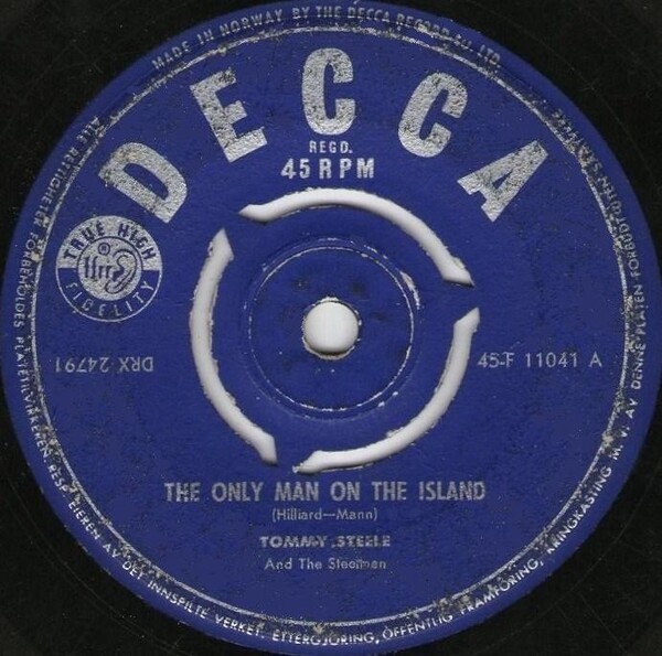 The Only Man on the Island / I Puts the Lightie On by Tommy Steele and ...