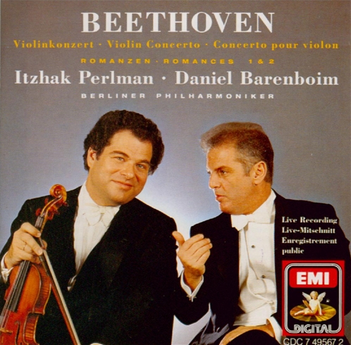 Violin Concerto; Romances 1 & 2 by Berliner Philharmoniker / Daniel Barenboim / Itzhak Perlman ...