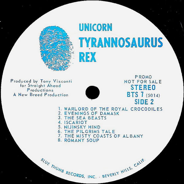Unicorn by Tyrannosaurus Rex (Album; Blue Thumb; BTS 7): Reviews, Ratings, Credits, Song list ...