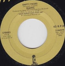 Empty Pages / Forty Thousand Headman by Traffic (Single): Reviews ...