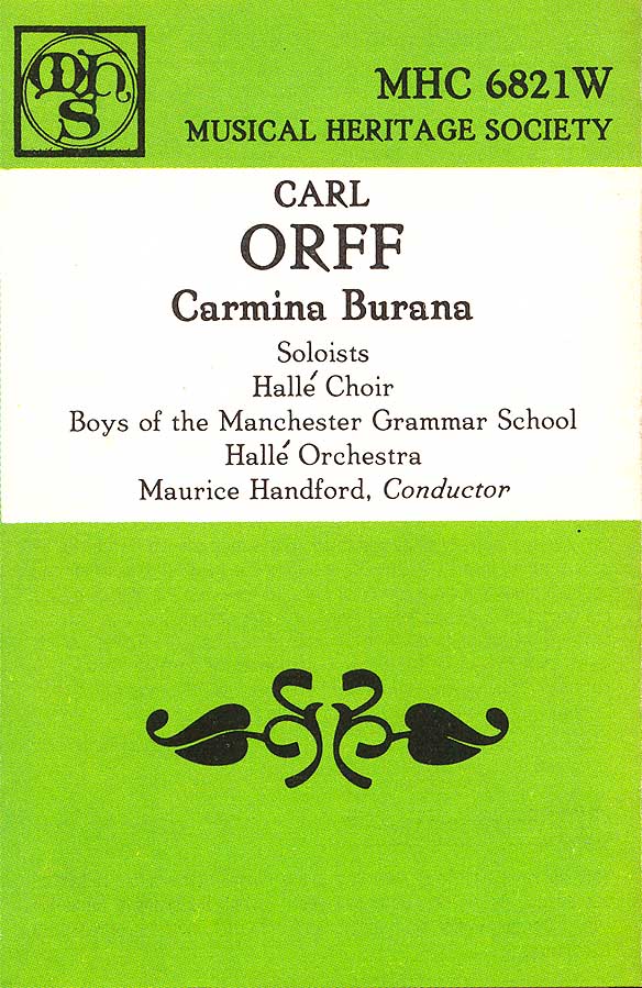 Carmina Burana by Hallé Orchestra / Hallé Choir / Boys of the ...