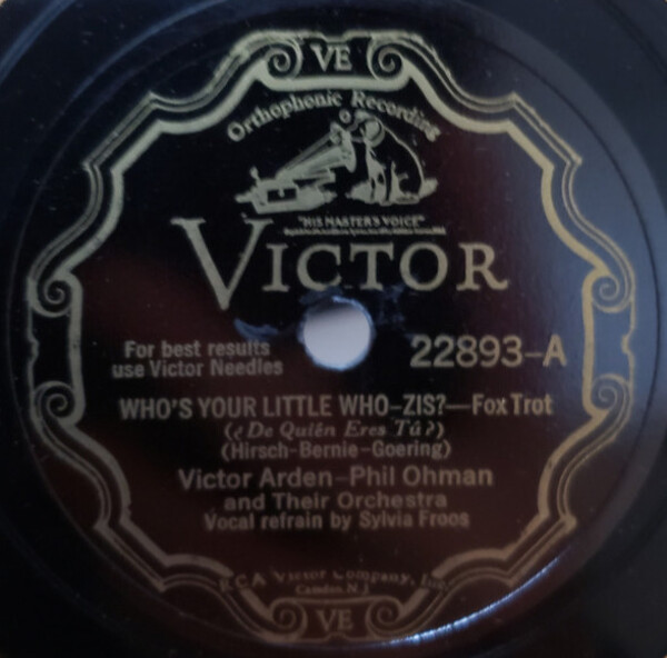 Who's Your Little Who-Zis? / I Found You by Victor Arden-Phil Ohman and ...