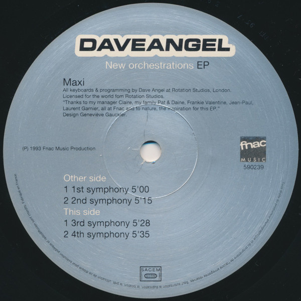 New Orchestrations EP by Dave Angel (Single; fnac Music Dance Division ...
