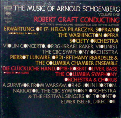 The Music of Arnold Schoenberg, Volume One by The Washington Opera ...