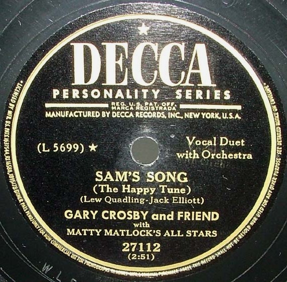 Gary Crosby - Play a Simple Melody - Lyrics and ratings - Rate Your Music