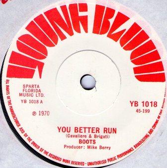 You Better Run / A to D by Boots (Single, Garage Rock): Reviews ...