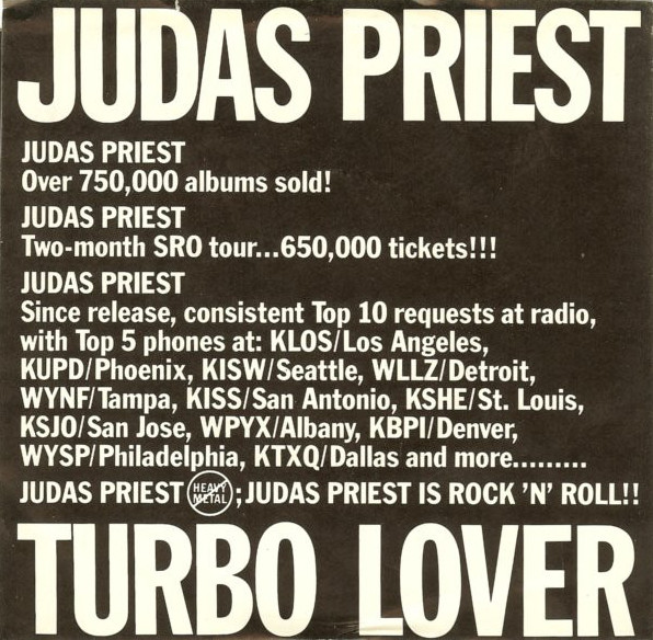 Turbo Lover by Judas Priest (Single, Heavy Metal): Reviews, Ratings ...